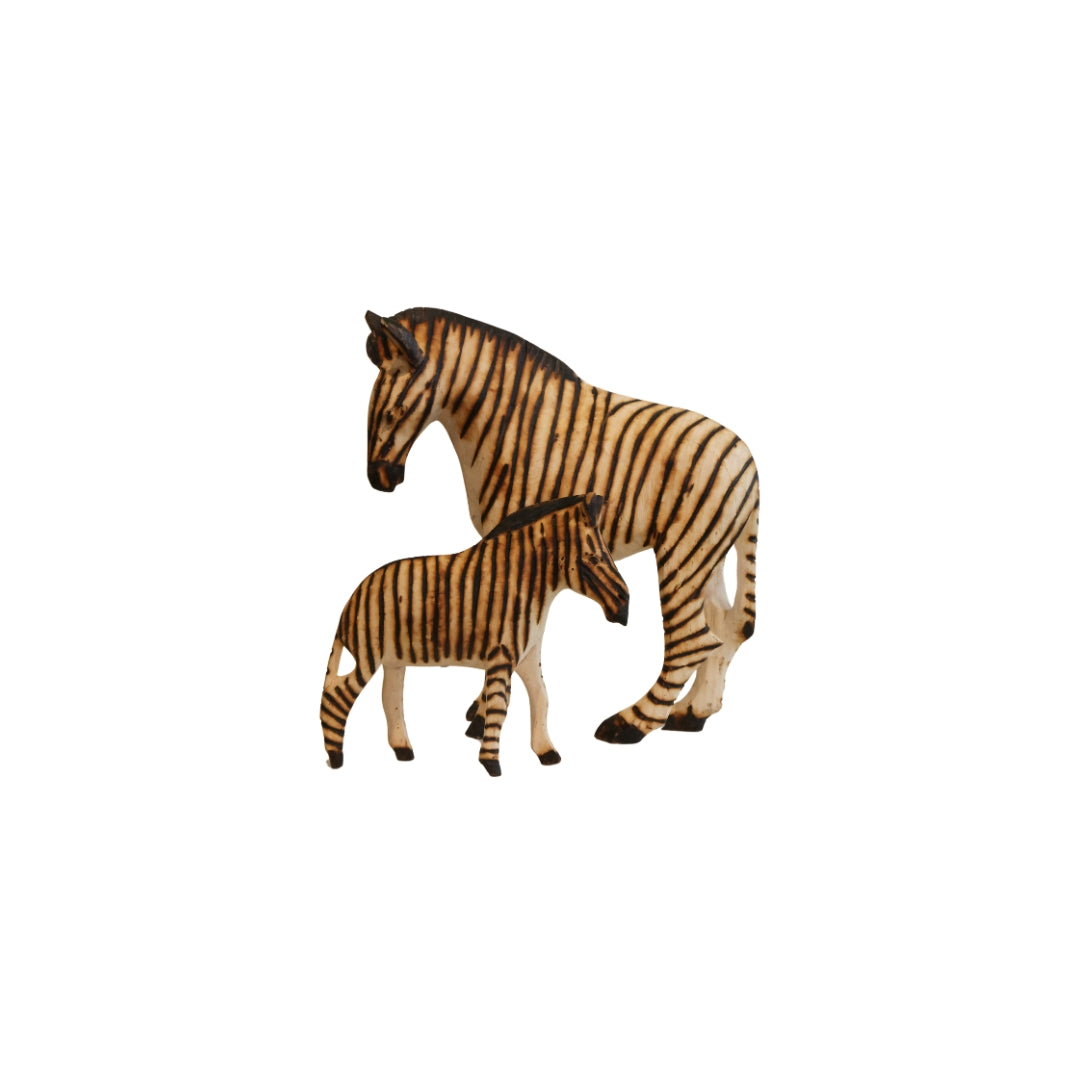 Wooden Zebra (Set of 2) - Christopher Collection