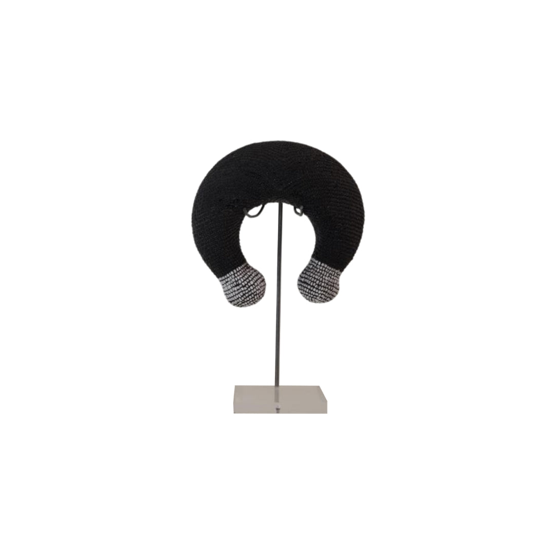Open Beaded Boule Bangle on Stand (Black) - Christopher Collection