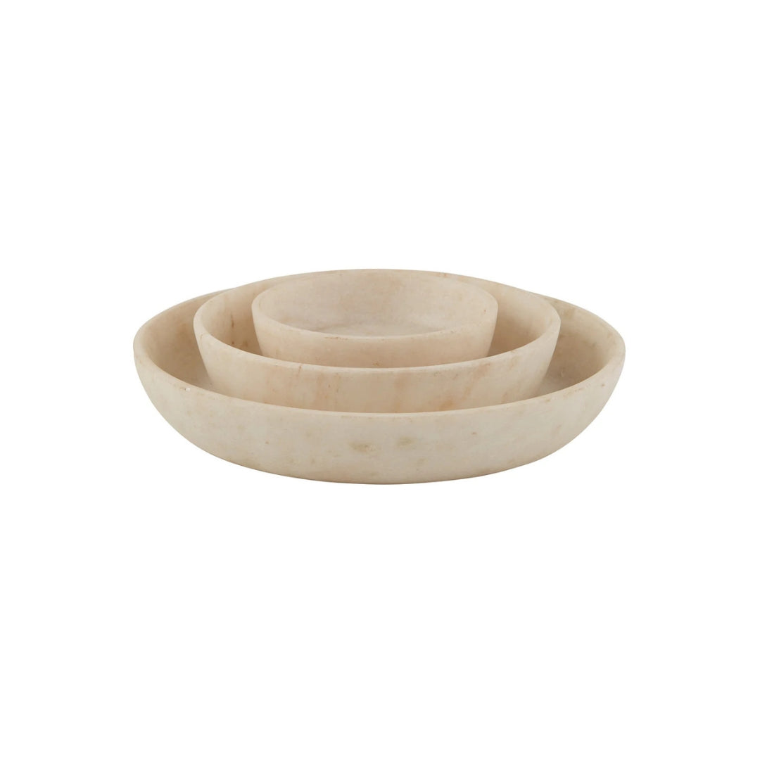 Fluted Marble Bowls (Set of 3) - Christopher Collection