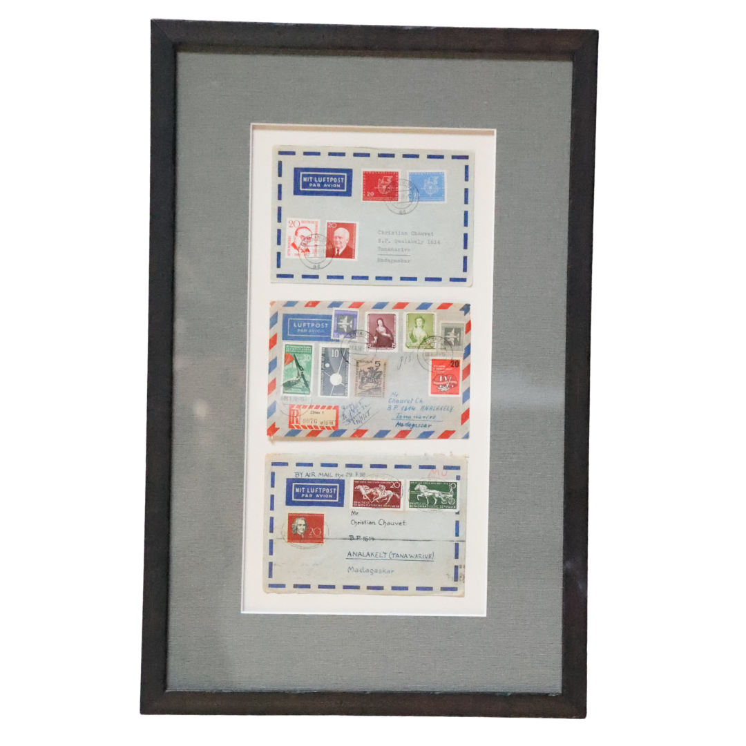 20th Century French Framed Air Mail (C) - Christopher Collection