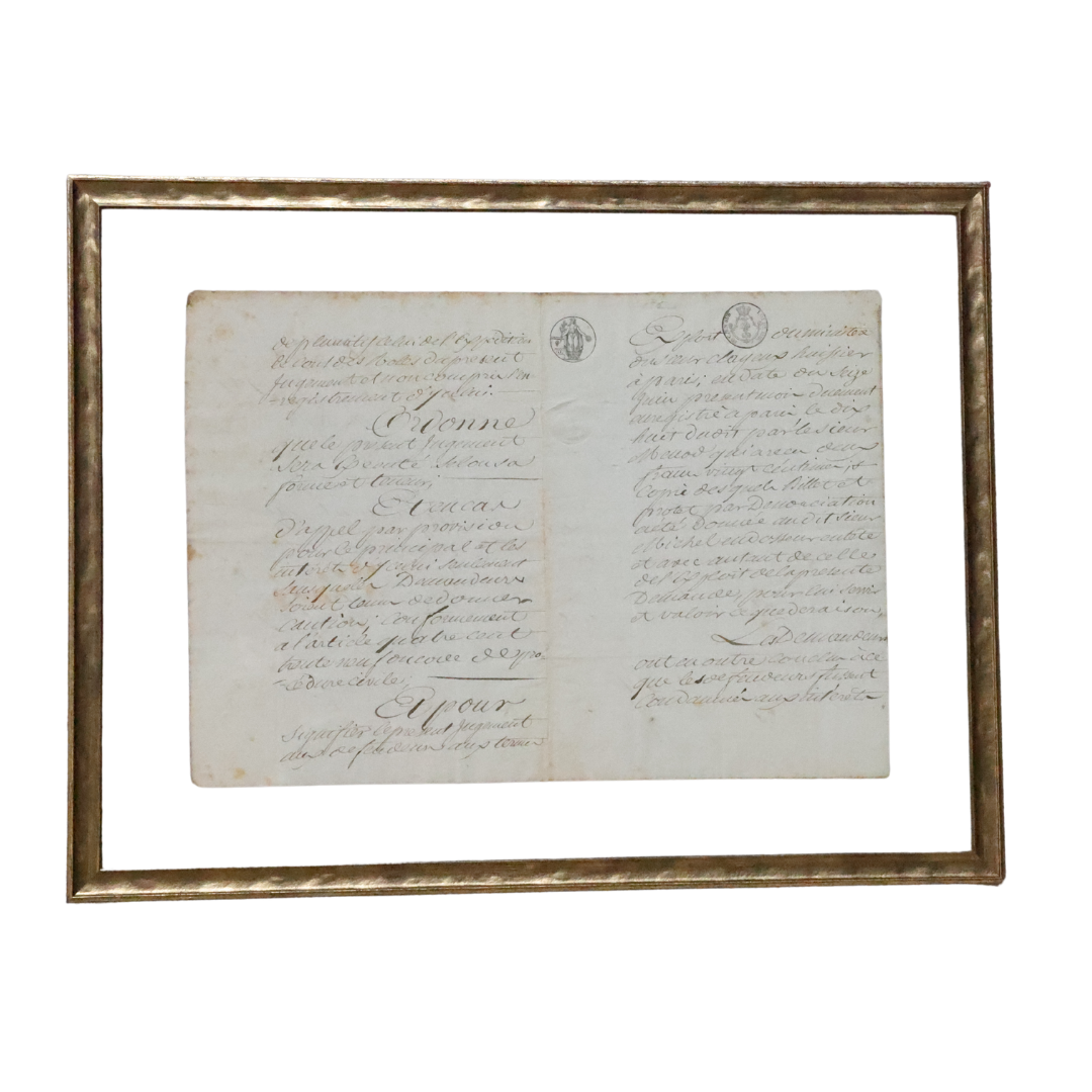 19th Century French Stamped Contract (B) - Christopher Collection