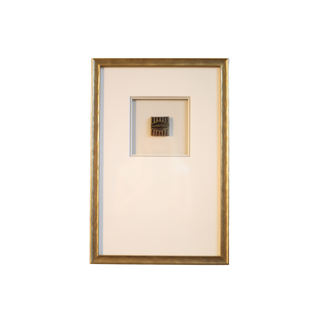 Framed Antique Brass Tribal Stamps (Large) - Christopher Collection