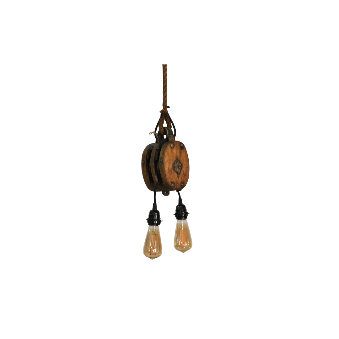 Antique Double Pulley Light - Christopher Collection