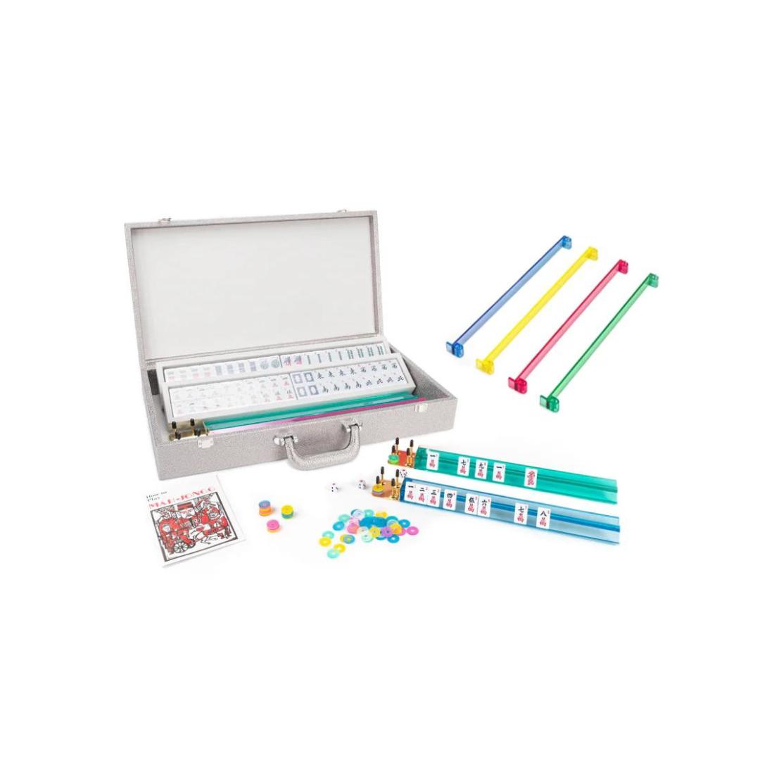 Onyx Mahjong Set (Silver) - Christopher Collection